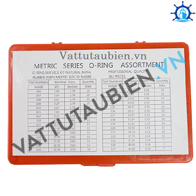 HỘP GIOĂNG CAO SU CHỊU DẦU 30 LOẠI/382 CÁI/HỘP-IMPA 813072