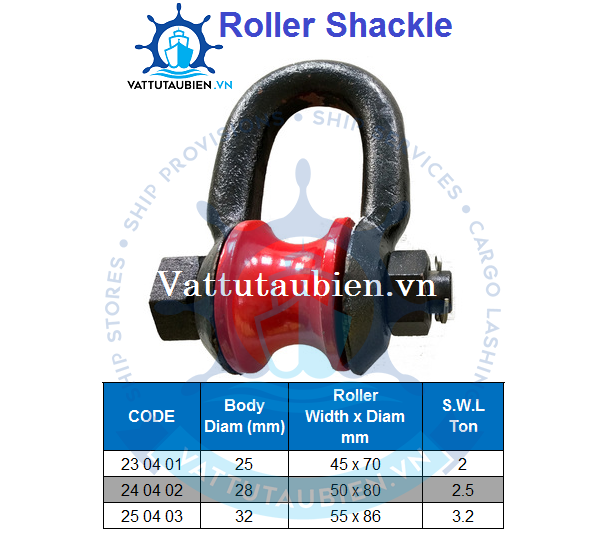 ROLLER SHACKLE - IMPA :23 04 01 ,23 04 02 , 23 04 03 - SHIP SUPPLY